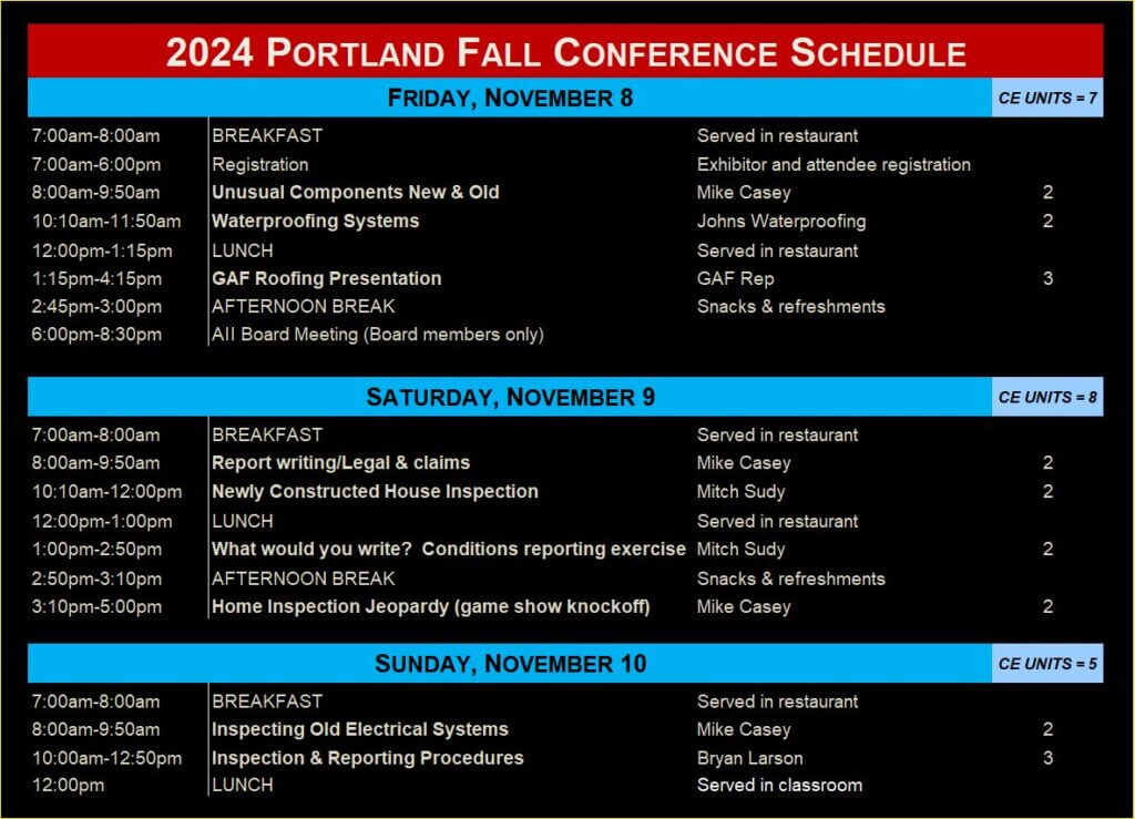 2024 Portland Fall Conference - American Institute of Inspectors